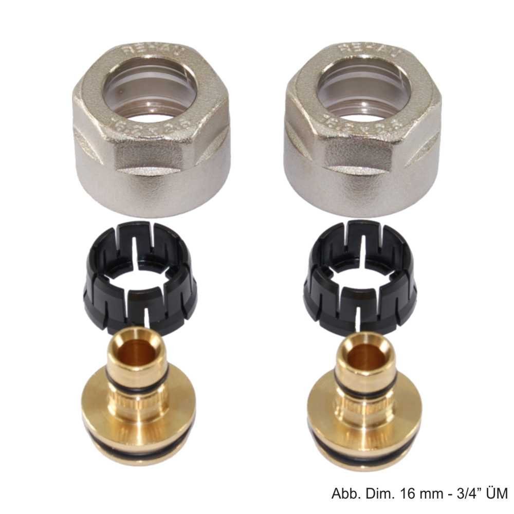 Rehau Wasserrohr Rehau Rautitan Klemmringverschraubungs-Set stabil, 20 x 2,9 mm x 3/4"