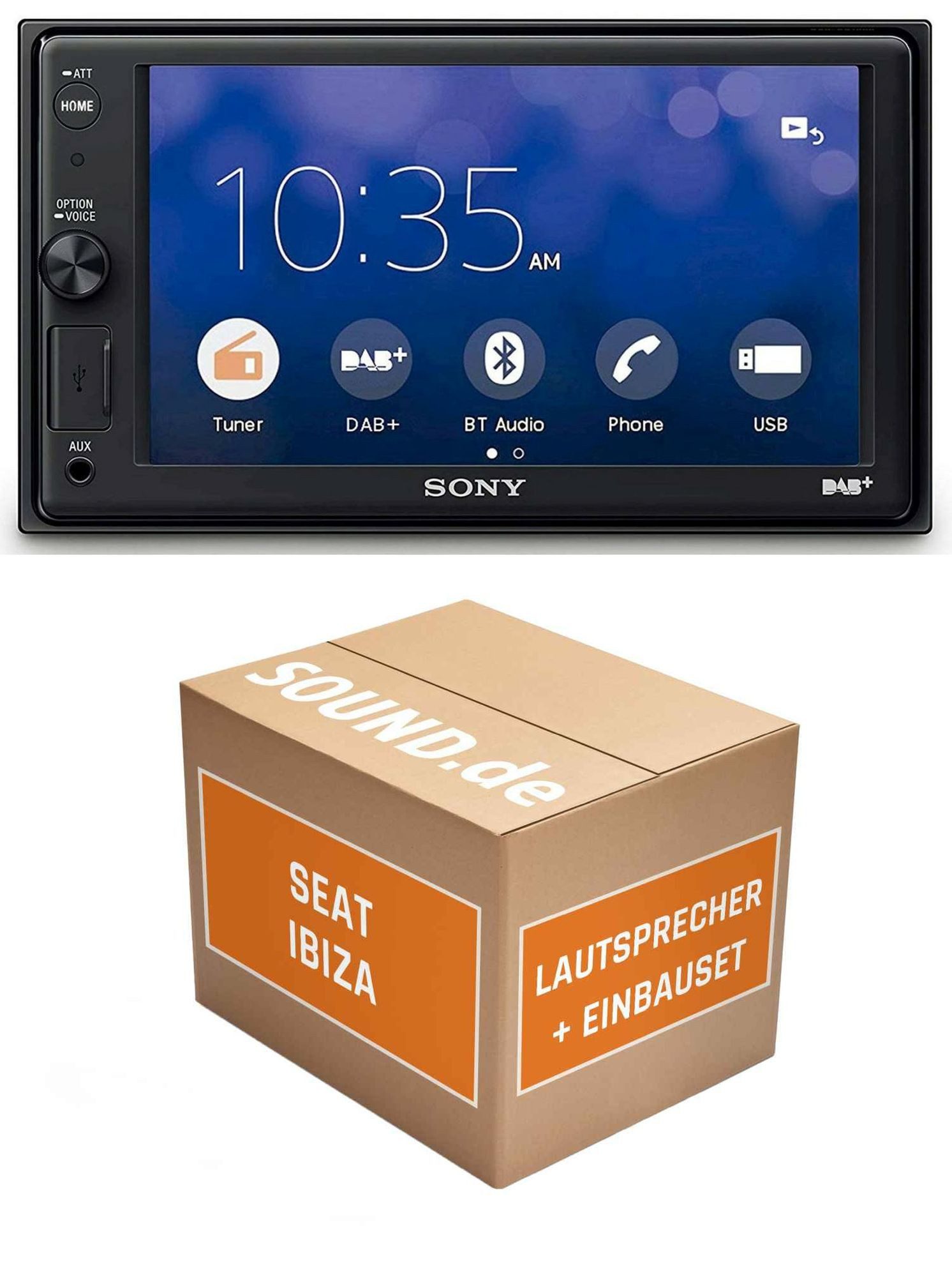 JUST SOUND best choice for caraudio Autoradio Einbaupaket XAV-AX1005DB passend für Seat Ibiza ...