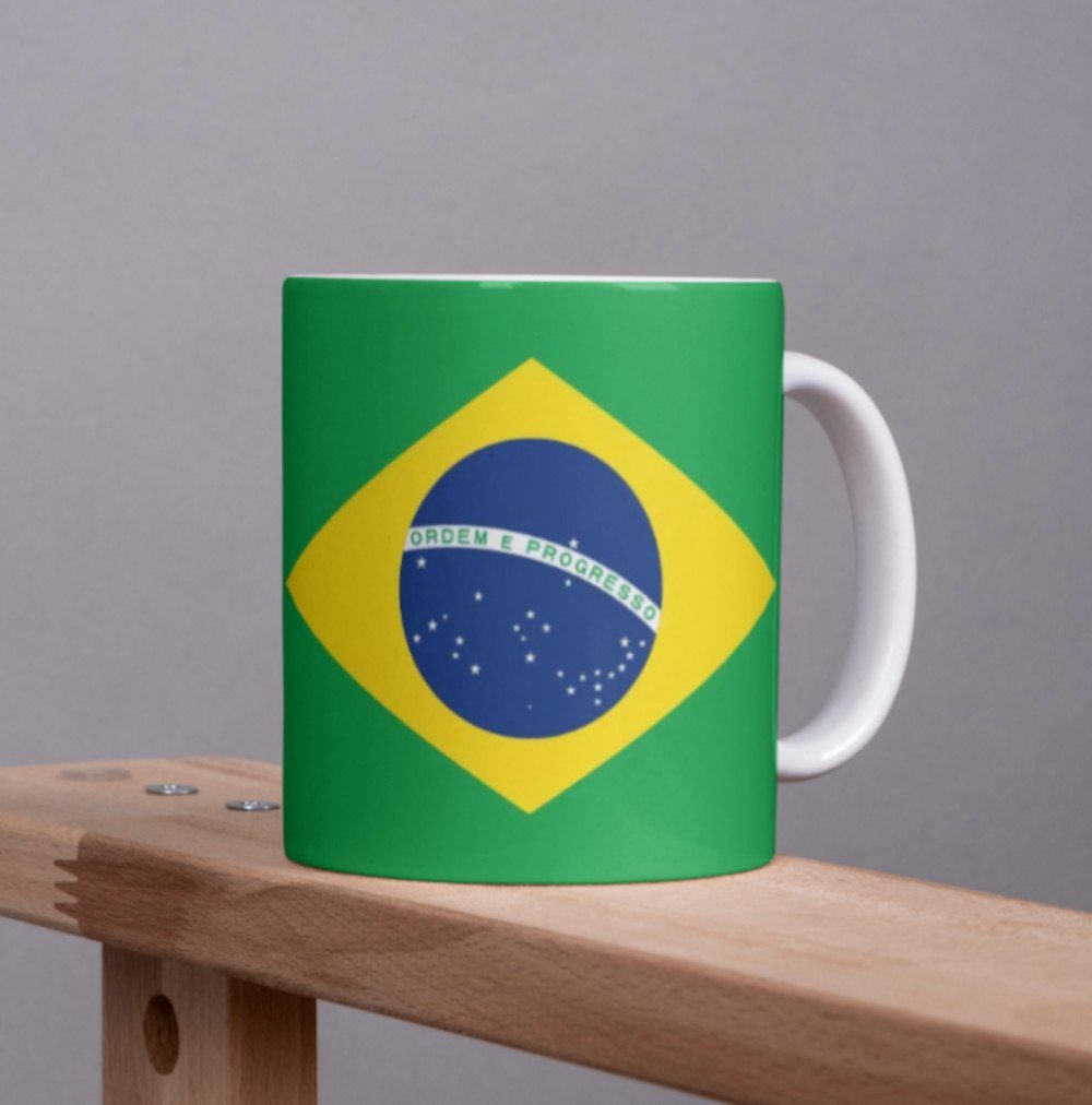 Tinisu Tasse Brasilien Tasse Flagge Pot Kaffeetasse National Becher