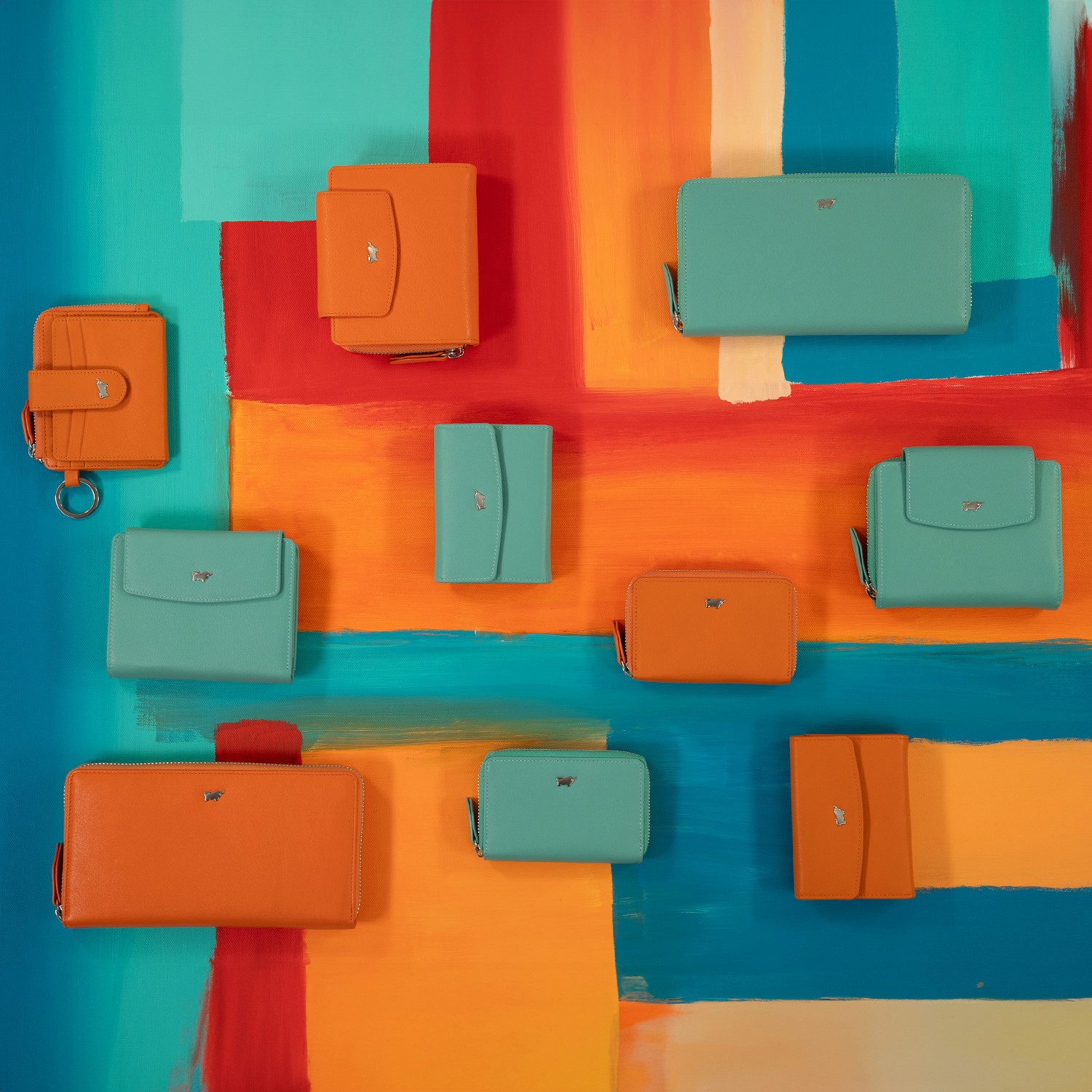 Braun Büffel Geldbörse JOY RFID RV-Geldbörse 18CS teal, Brieftasche