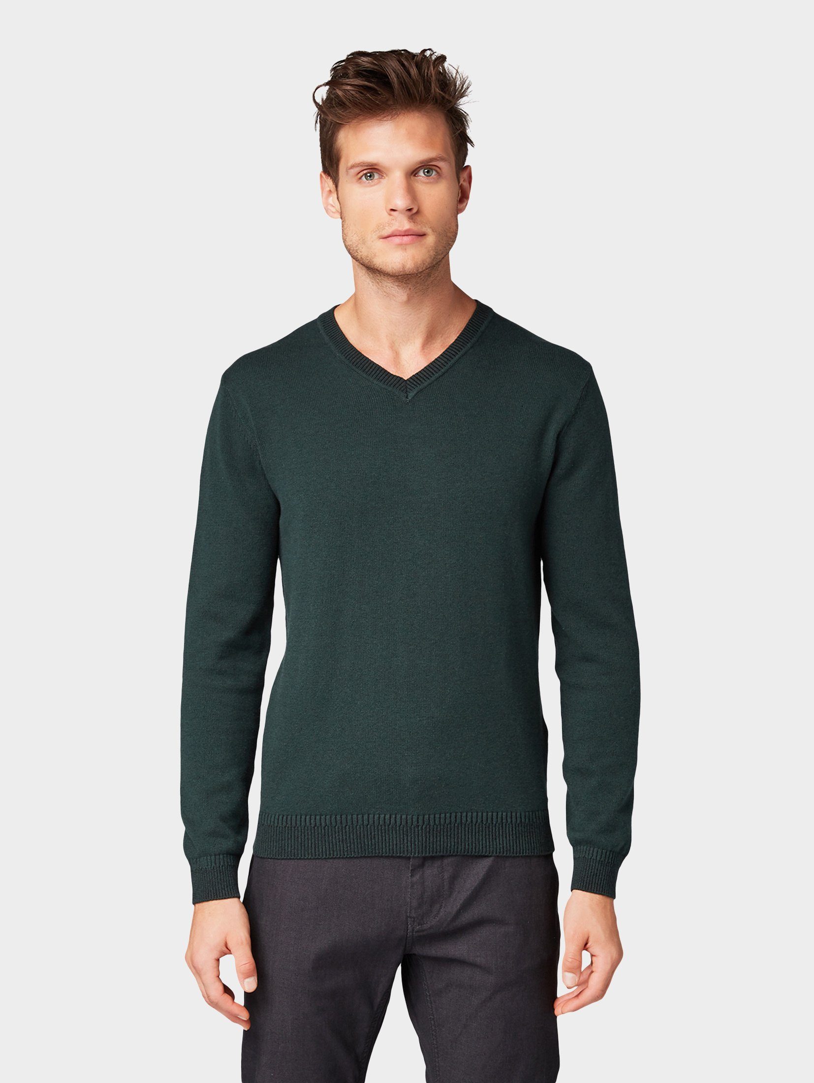 Tom Tailor V Ausschnitt Pullover Pullover Mit Merinowolle Online