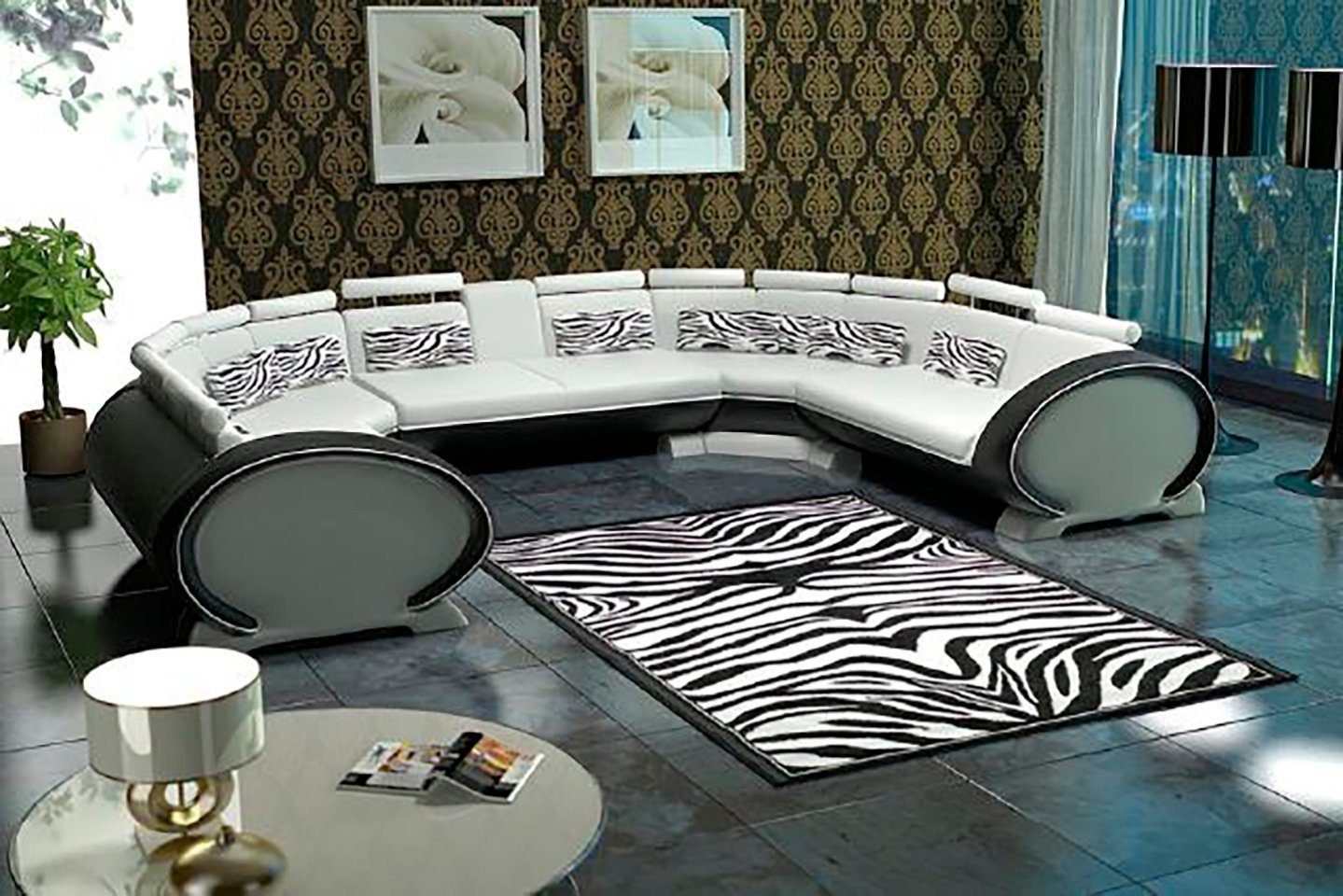 JVmoebel Ecksofa, LEDERSOFA POLSTERSOFA LEDERCOUCH SOFA WOHNLANDSCHAFT ...