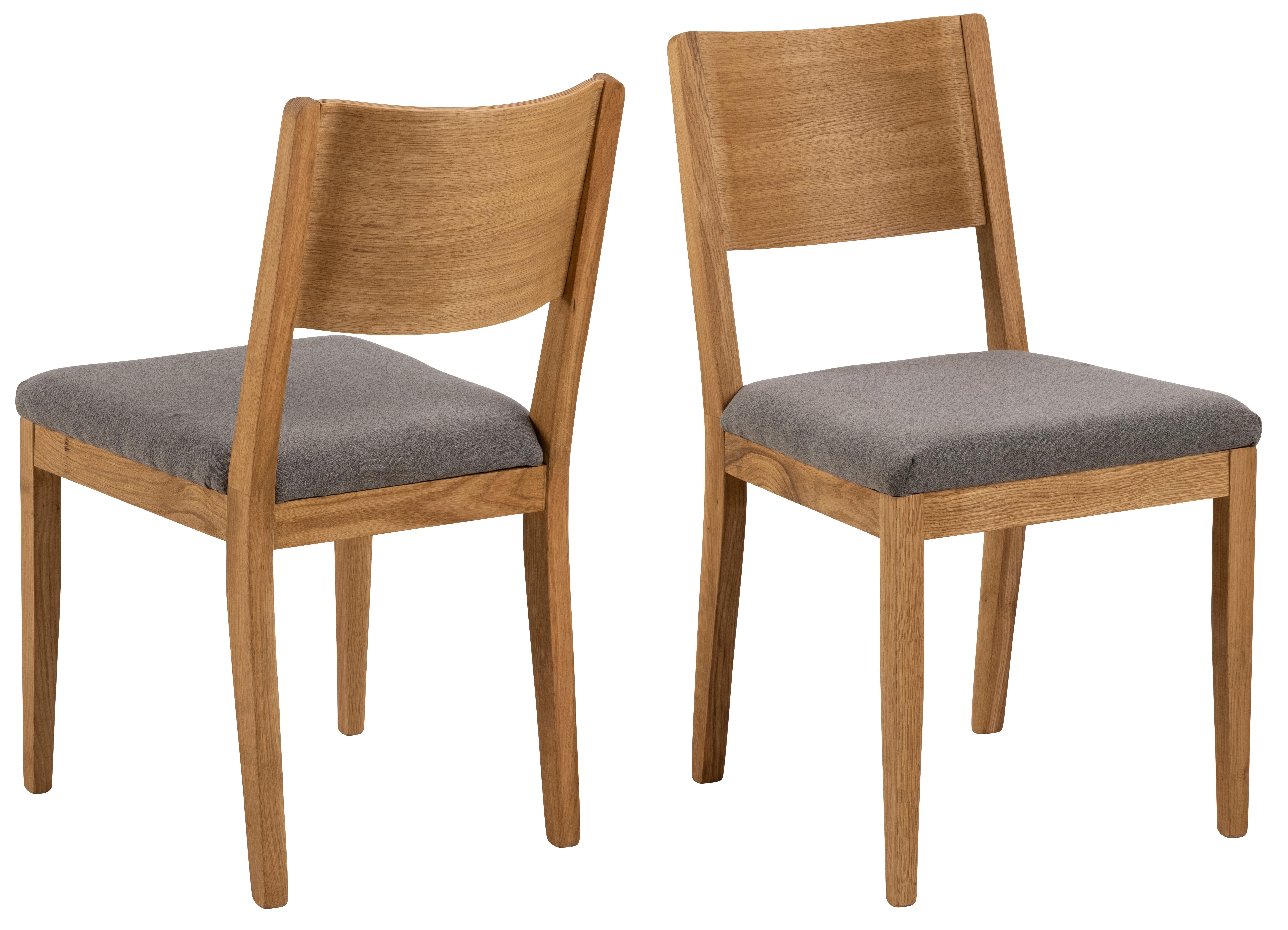 Ebuy24 Esszimmerstuhl 2er Set Midland Esszimmerstuhl Grau