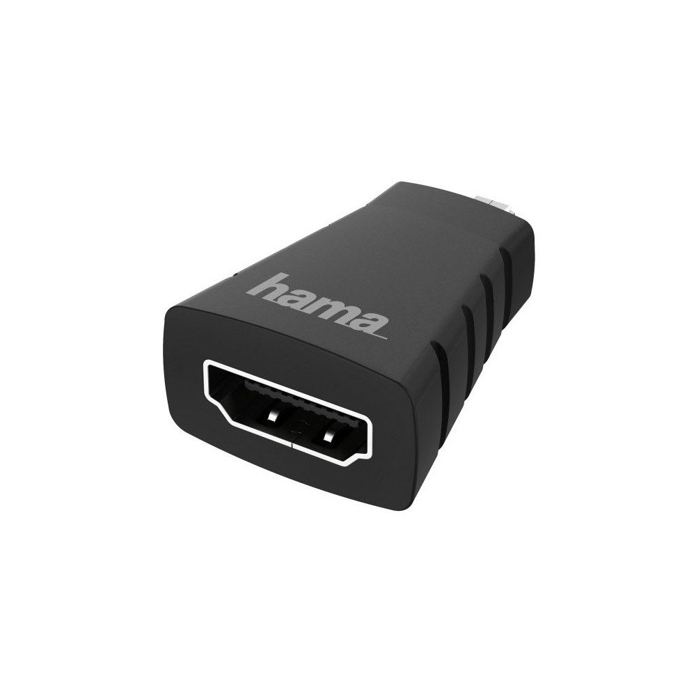 Hama Hama Micro-HDMI Adapter 4K schwarz für HDMI-Geräte. Video-Adapter USB-C, HDMI, Klinke 3,5mm