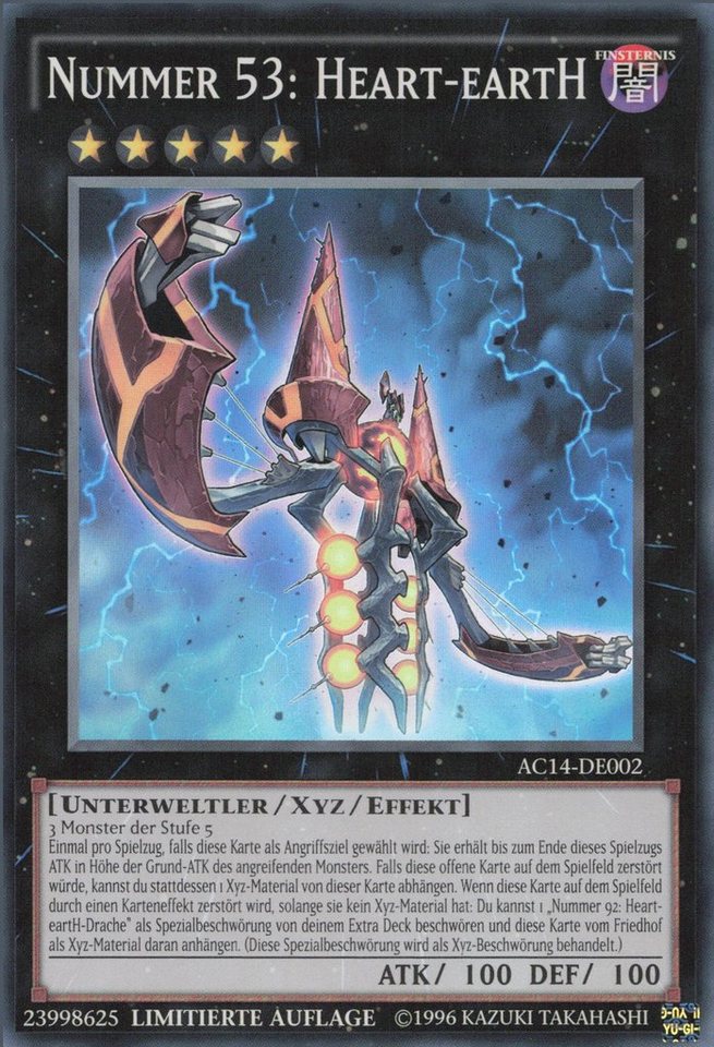 Recollectibles Sammelkarte Yugioh Karte Nummer 53 Heart Earth Deutsch