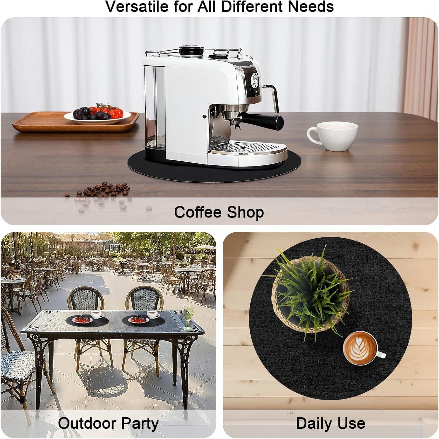 LuxusKollektion Küchenorganizer-Set Tischsets abwaschbar Kunstleder ...