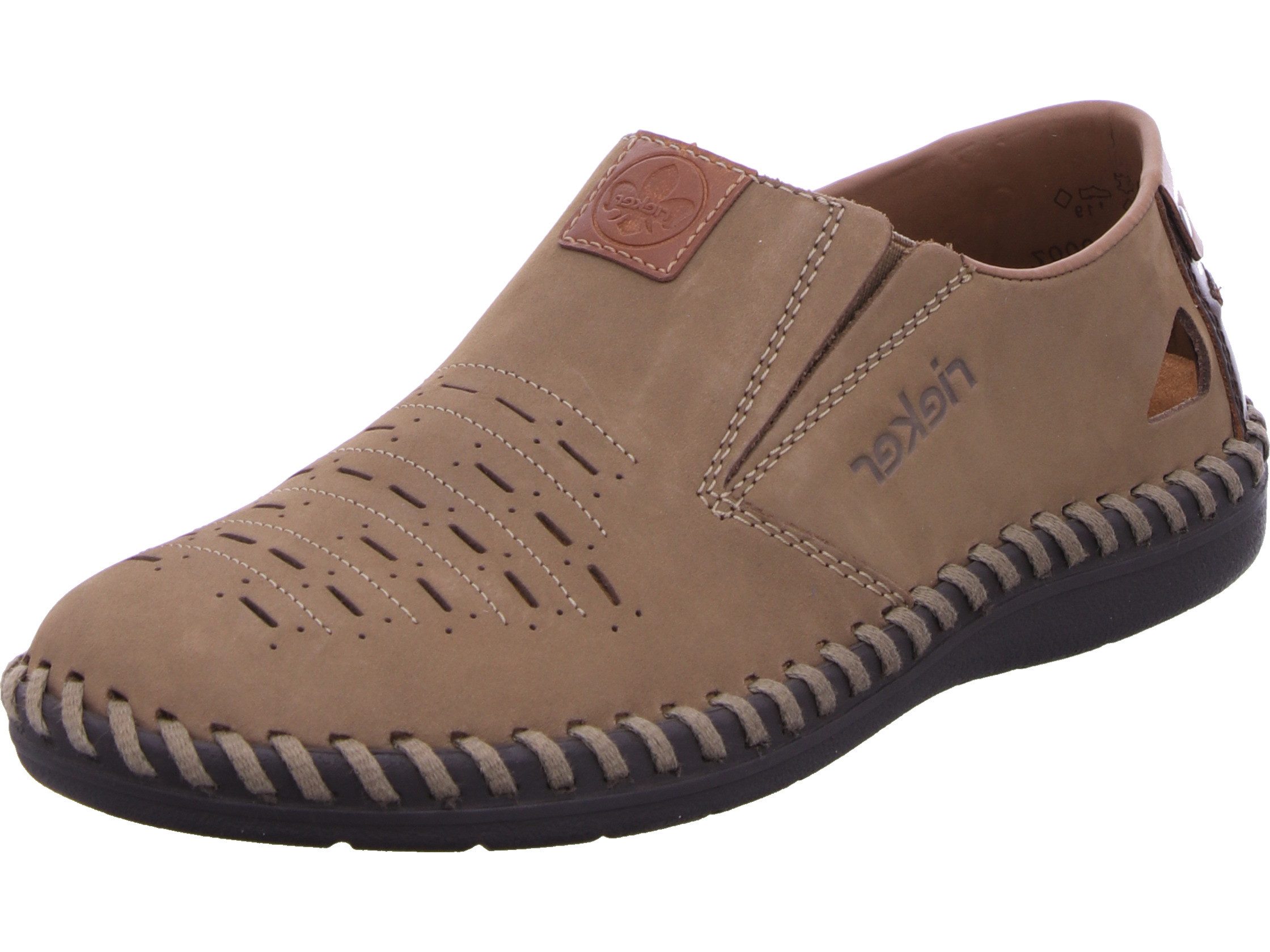 Rieker Slipper echtes Leder, Obermaterial aus Glattleder
