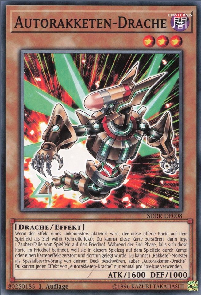 Recollectibles Sammelkarte Yugioh Karte Autorakketen Drache Deutsch Yu