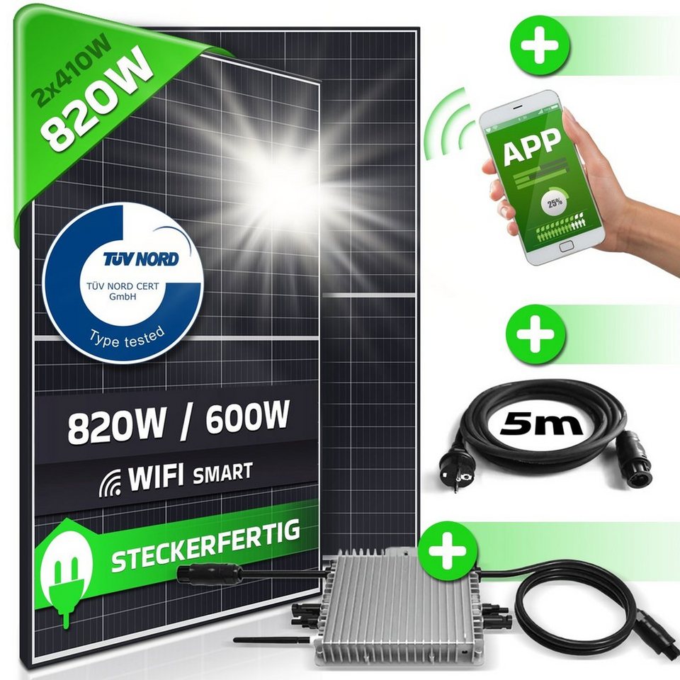 Solaranlage Photovoltaik Steckerfertig Wifi Smarte Genehmigungsfrei