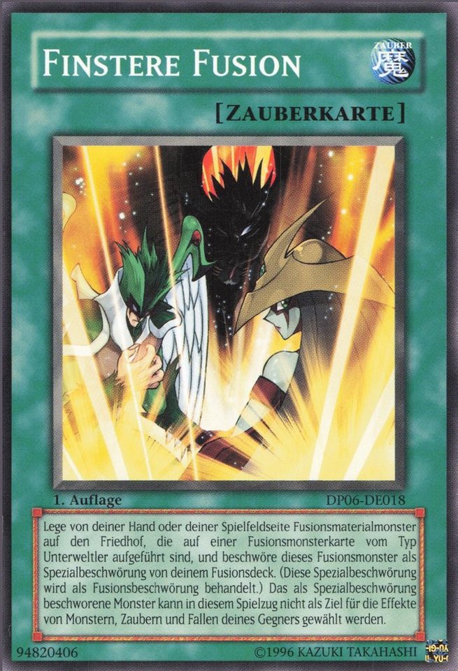 Recollectibles Sammelkarte Yugioh Karte Finstere Fusion Deutsch Yu Gi