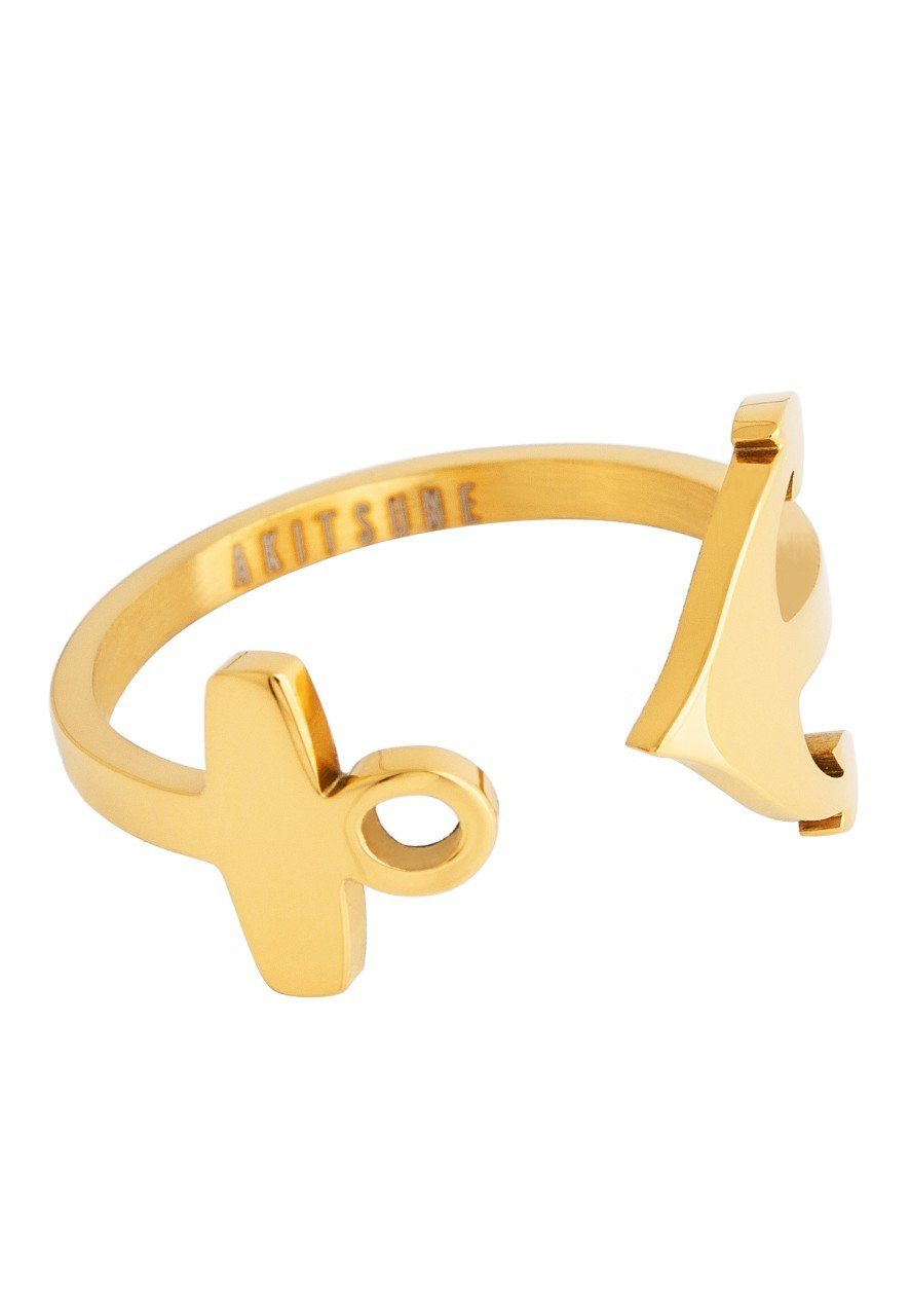 Akitsune Siegelring Anchor Ring Gold EU 59 UK R US 9