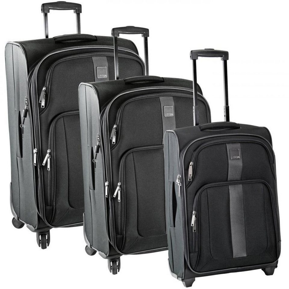 Titan® Trolleyset Washington 4 Rollen 3 Teilig 3 Tlg Polyester