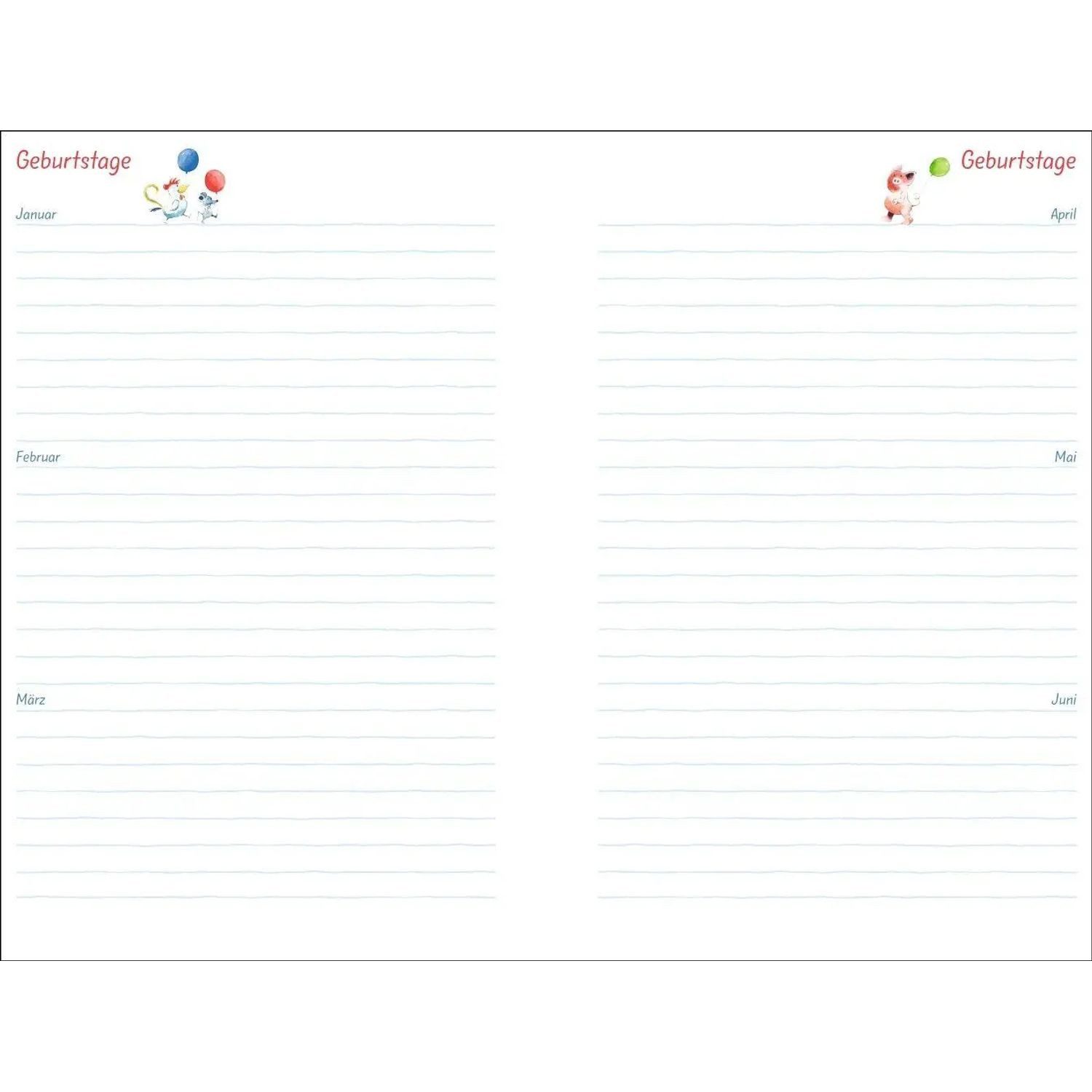 HEYE Familienkalender Helme Heine: Familienplaner-Buch A5 2027