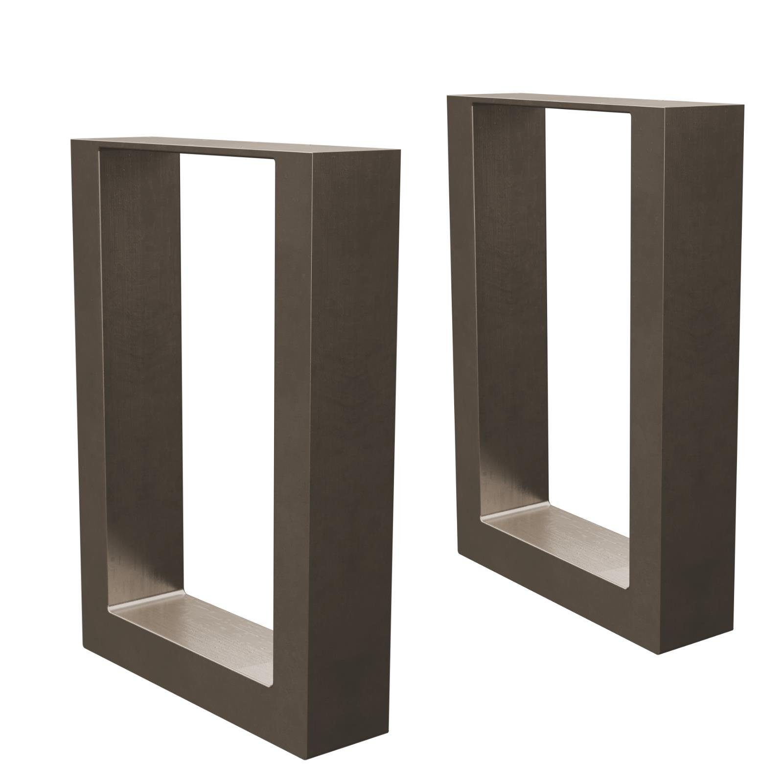 Hago Tischbein Diy 2er Set Tischbein Stahl Blank 30x43 Tischkufen