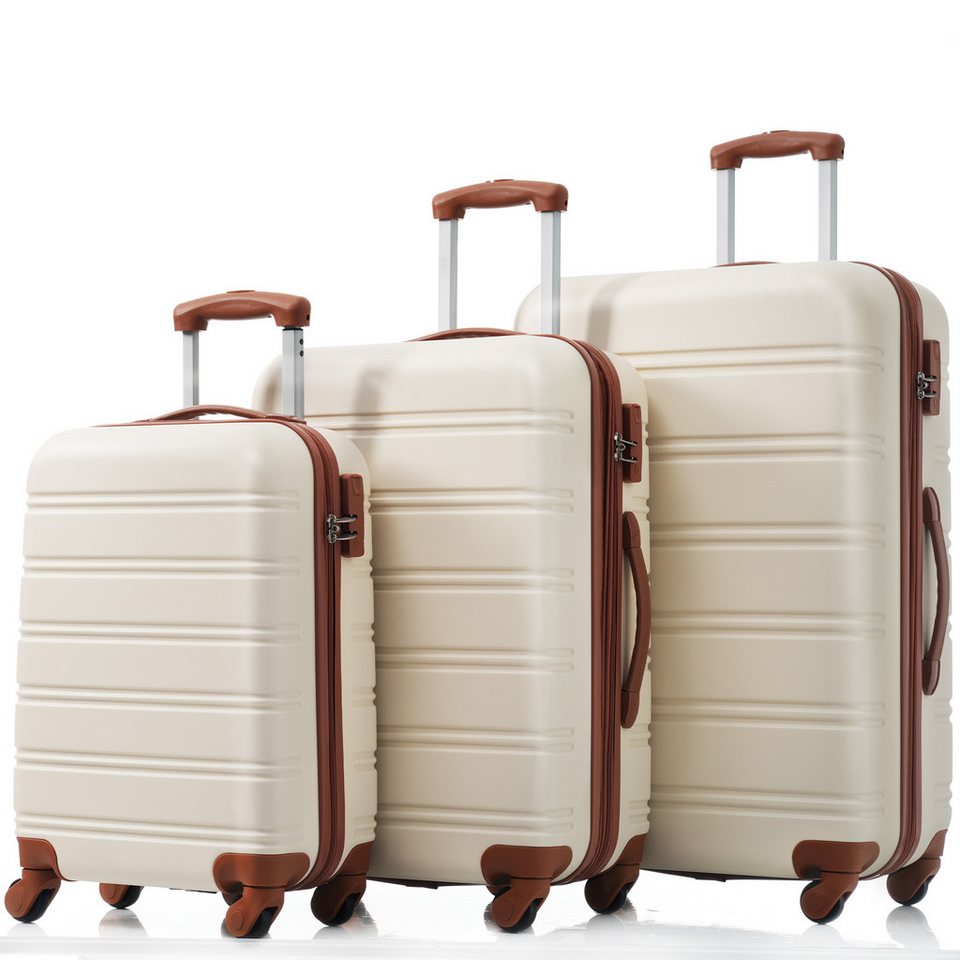 Modfu Trolley Hartschalenkofferset 3 Tlg 4 Rollen M L Xl Set