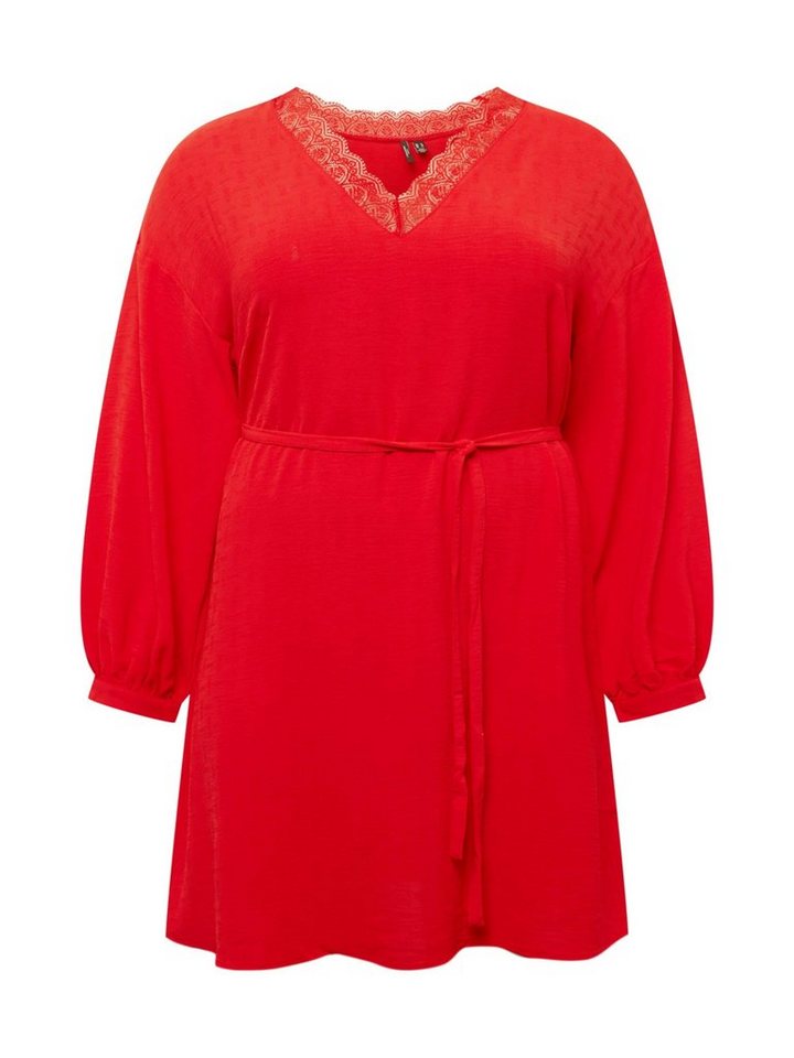 Vero Moda Curve Spitzenkleid Lyra 1 Tlg Drapiertgerafft Spitze