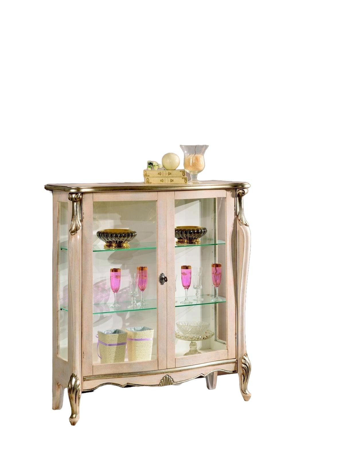 Jvmoebel Vitrine Möbel Holz Stil Barock Vitrine Glasschrank Kommode