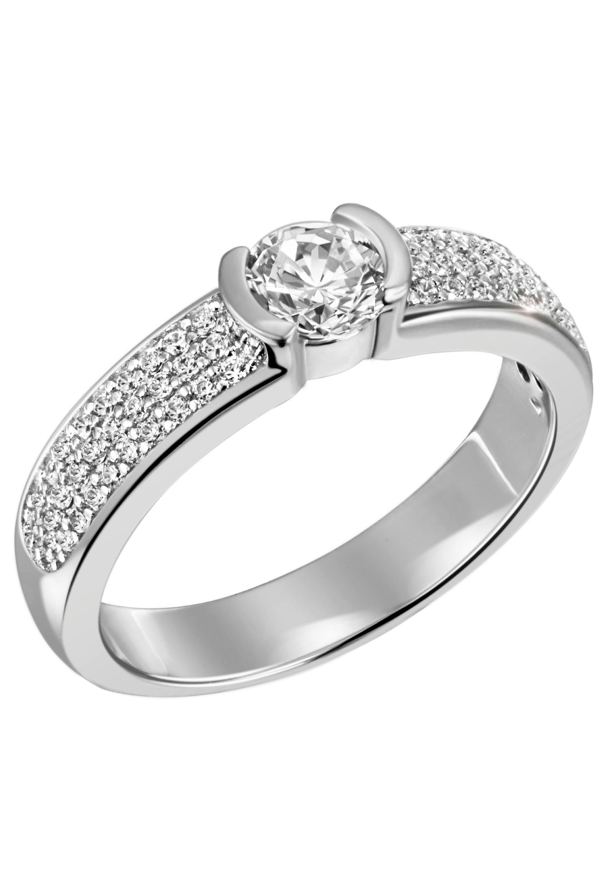 Firetti Fingerring Schmuck Geschenk Silber 925 Silberring Fancy, mit Zirkonia (synth ...