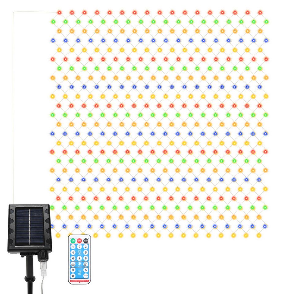Clanmacy Led Lichternetz Solar Lichternetz Lichterkette 8