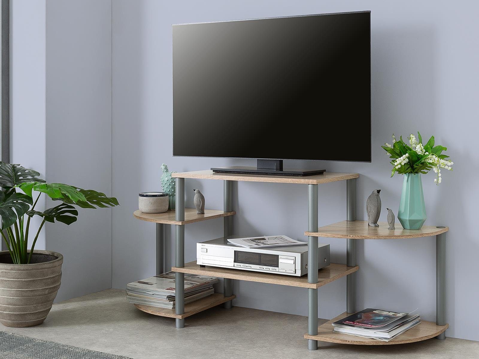 Möbelando Tv Regal Telford Modernes Tv Regal Ablageböden Aus