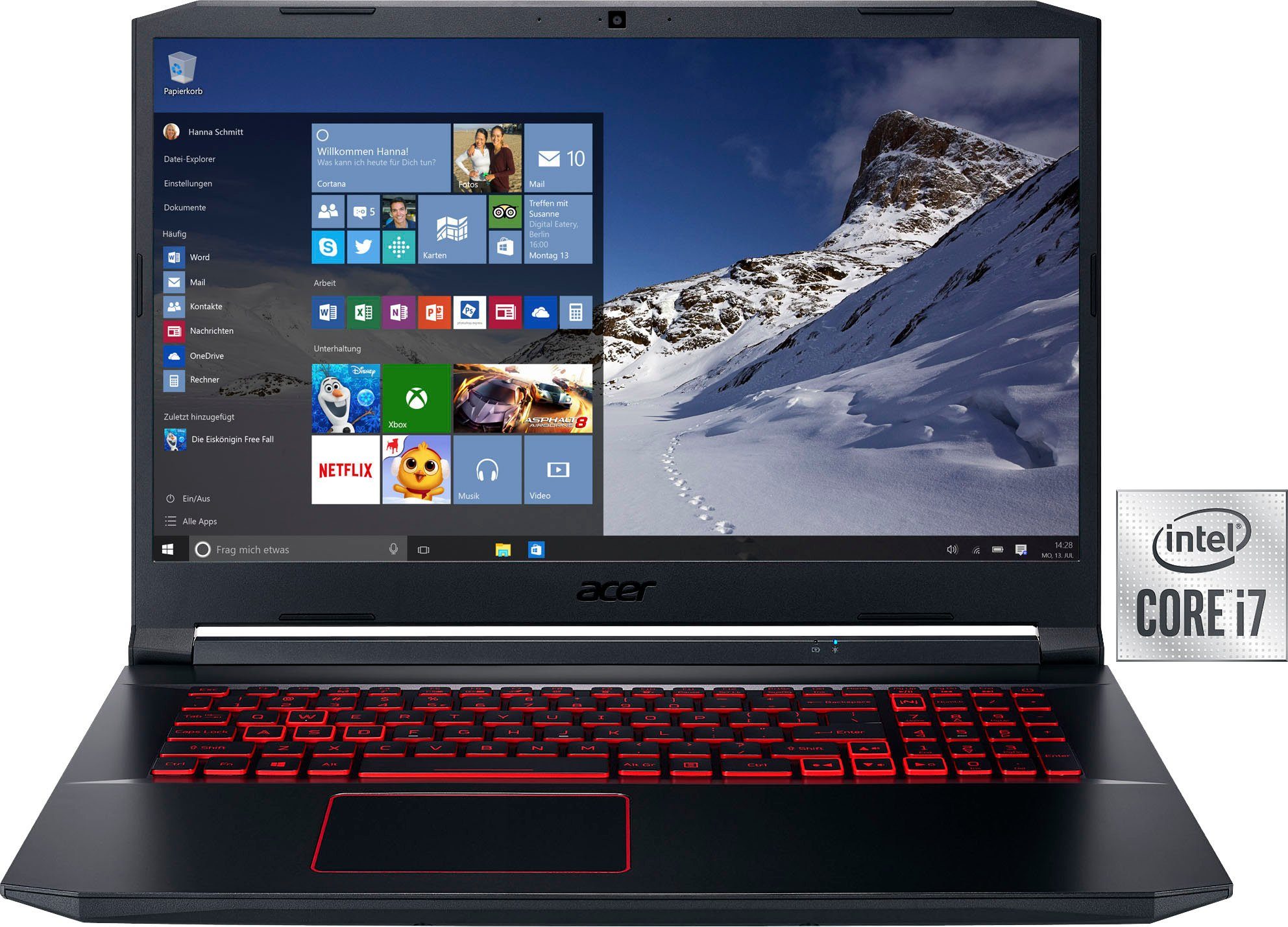Acer Nitro 5 Gaming-Notebook (43,94 cm/17,3 Zoll, Intel Core i7 ...