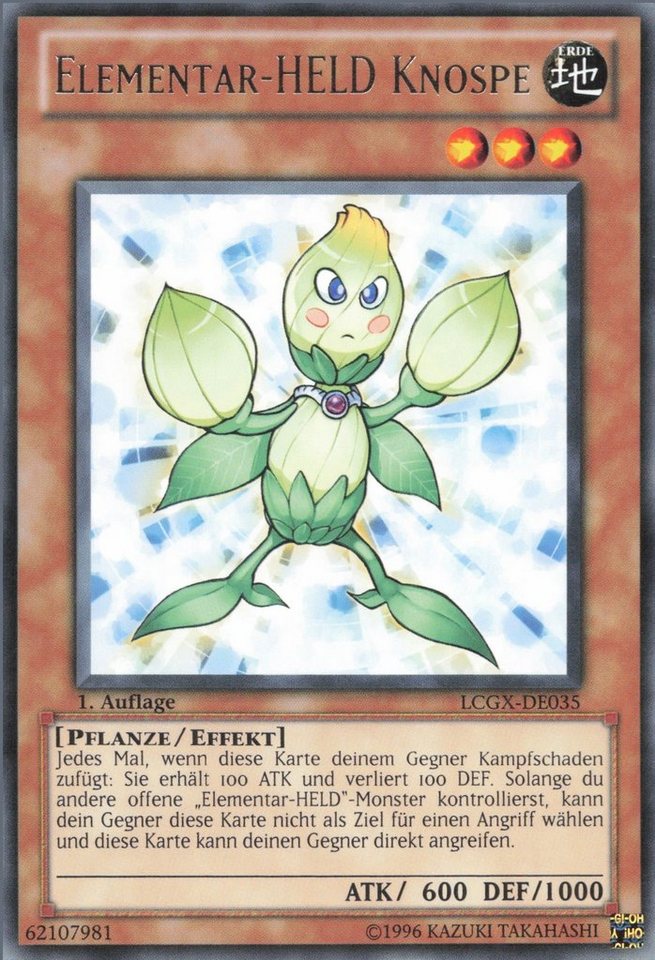 Recollectibles Sammelkarte Yugioh Karte Elementarheld Knospe Deutsch
