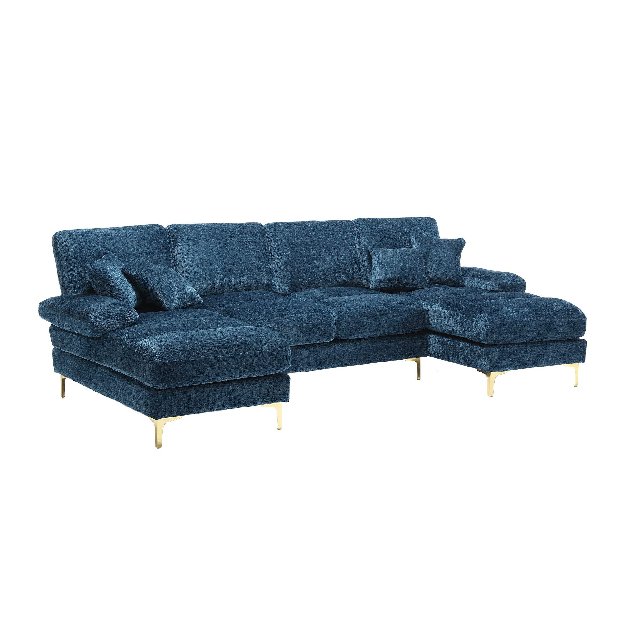 Hauss Spole Ecksofa Schlafsofa Mit Dicktes Polstern Metallbeine