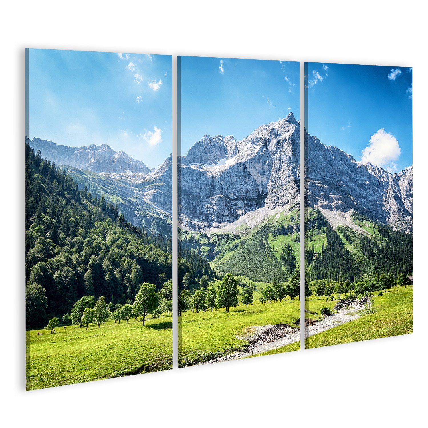 islandburner Leinwandbild Bild auf Leinwand Karwendelgebirge In Österreich Europäische Alpen Wa