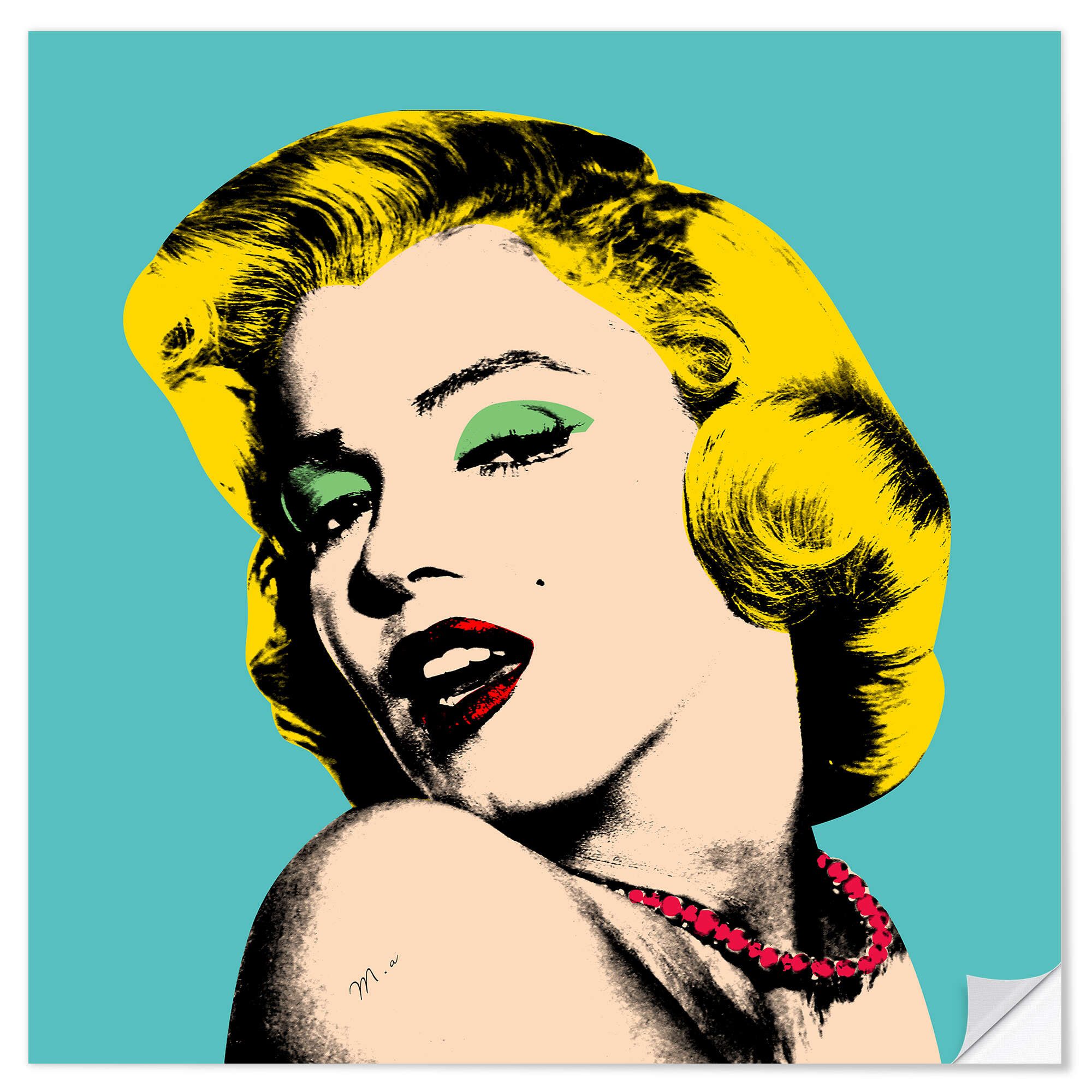 Posterlounge Wandfolie Mark Ashkenazi Marilyn Monroe I Wohnzimmer
