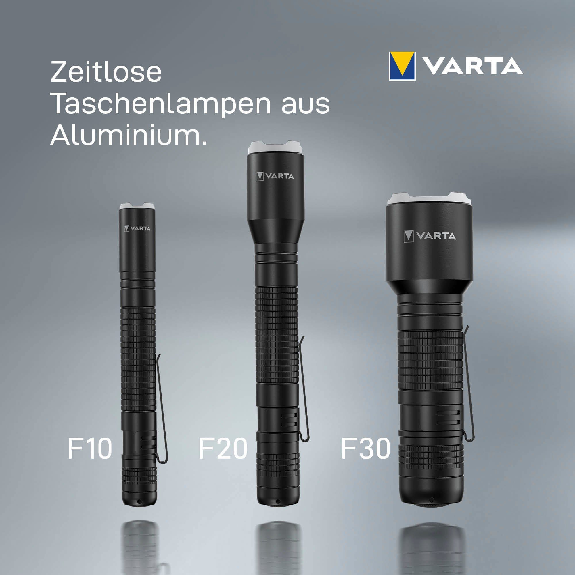 VARTA Taschenlampe Aluminium Light F20 Pro (1-St), Eloxiertes ...