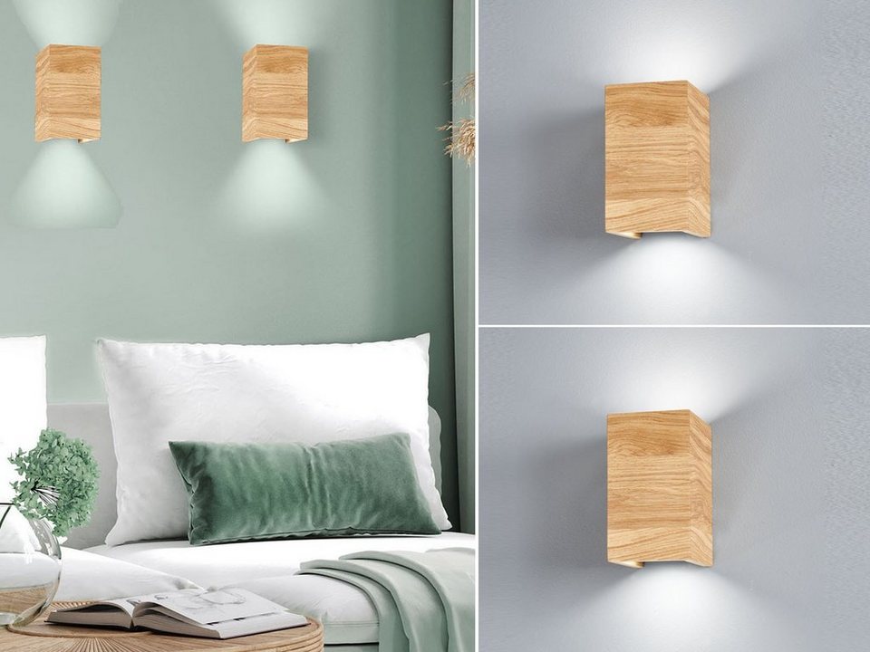 Meinewunschleuchte Led Wandleuchte Led Wechselbar Warmweiß 2er Set