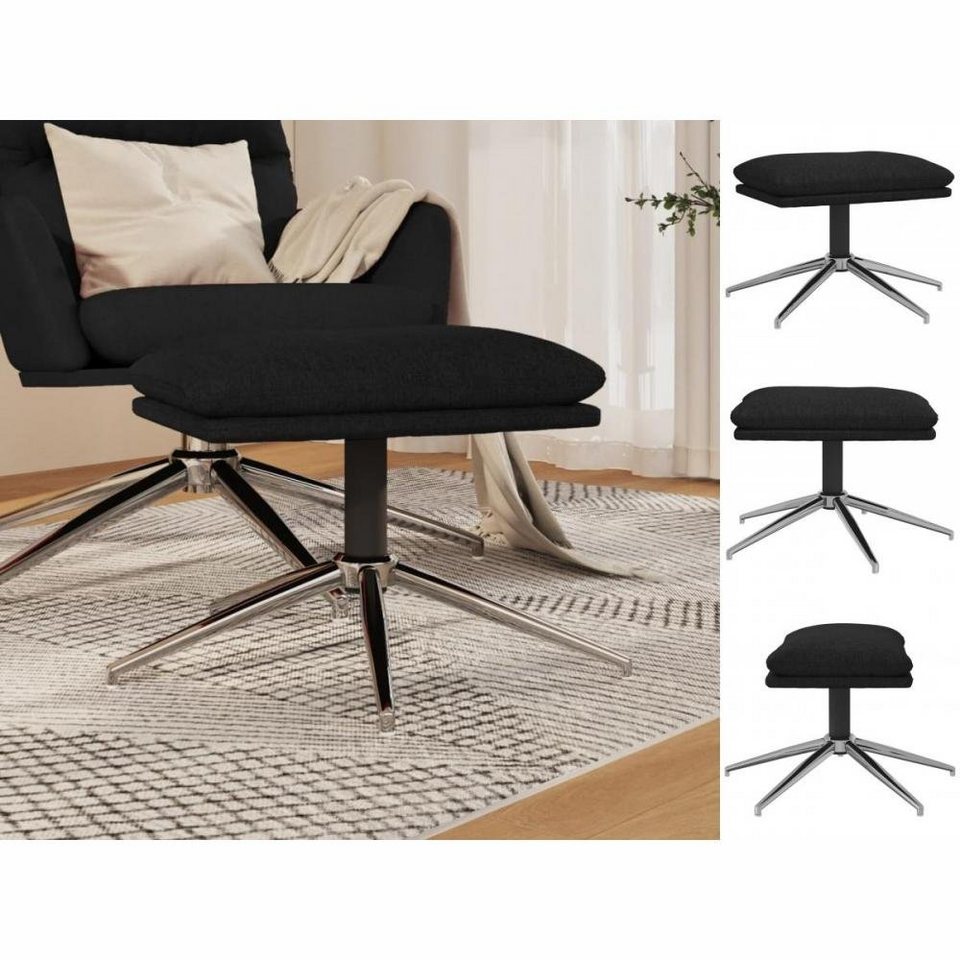 Vidaxl Fußhocker Fußhocker Schwarz 60x60x39 Cm Stoff