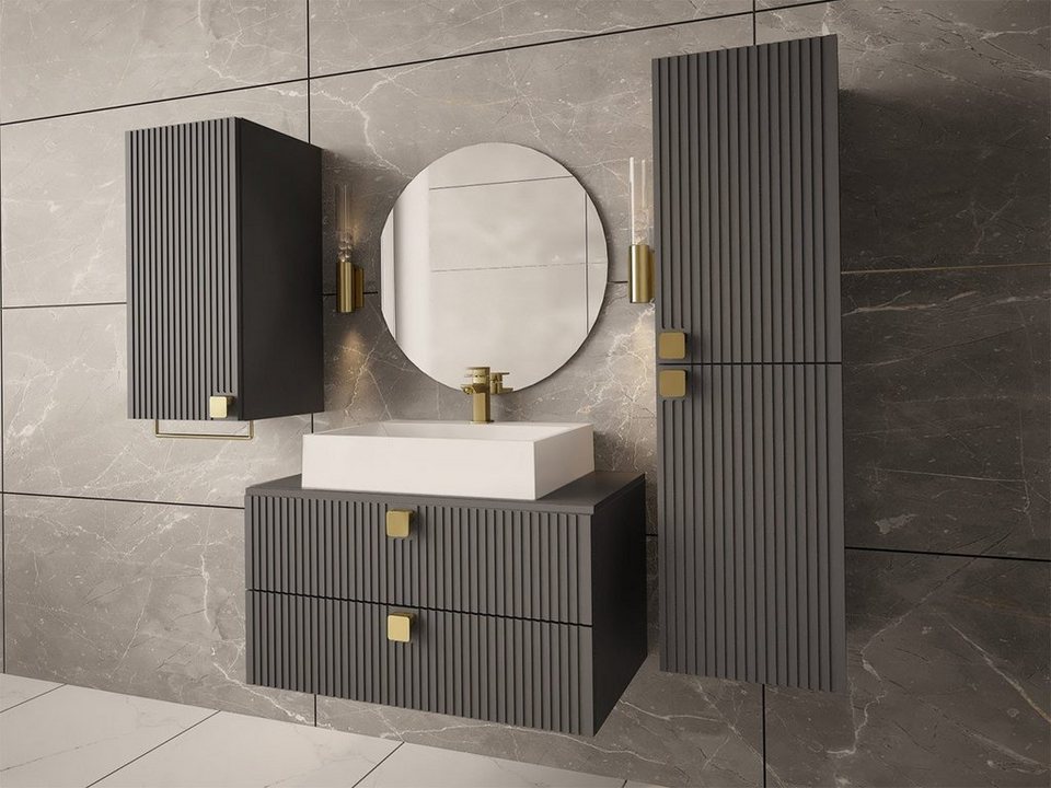 Mirjan24 Badmöbel Set Gariano I 4er Set Mit Siphon Waschbecken 2x