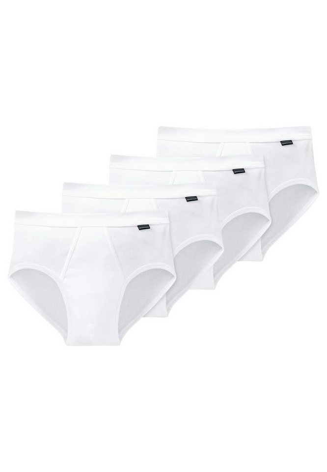 Schiesser Slip 4er Pack Cotton Essentials Doppelripp Spar Set 4 St