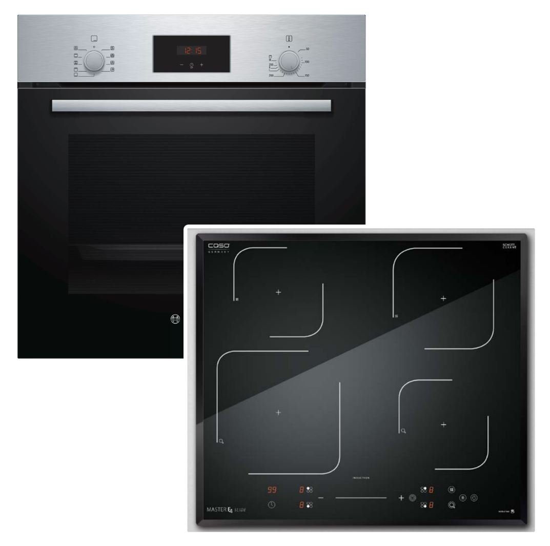 Bosch Induktions Herd Set Backofen Mit Caso Induktionskochfeld Autark