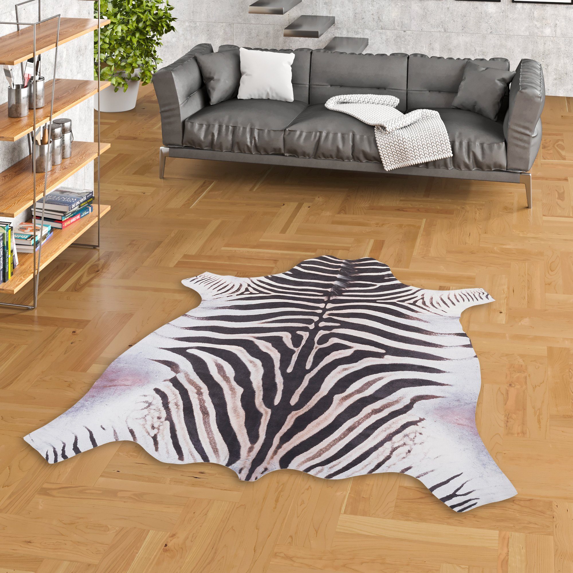 Designteppich Kunstfaser Teppich Zebra Pergamon Rechteckig Höhe 7 Mm