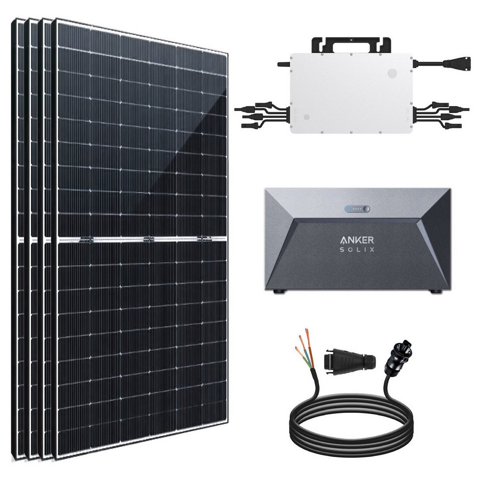 Solar Hook Etm Solaranlage 2000w Balkonkraftwerk Mit Speicher Bifazial
