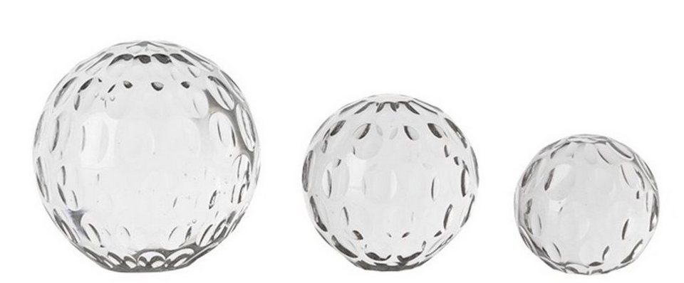 Casa Padrino Dekoobjekt Designer Glas Briefbeschwerer 3er Set Luxus