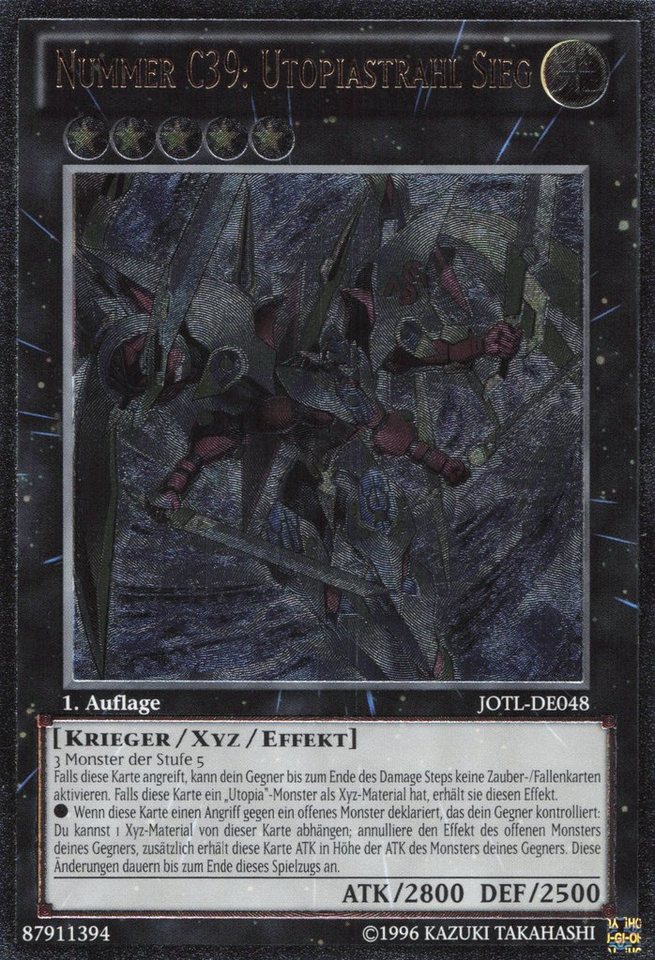 Recollectibles Sammelkarte Yugioh Karte Nummer C39 Utopiastrahl Sieg