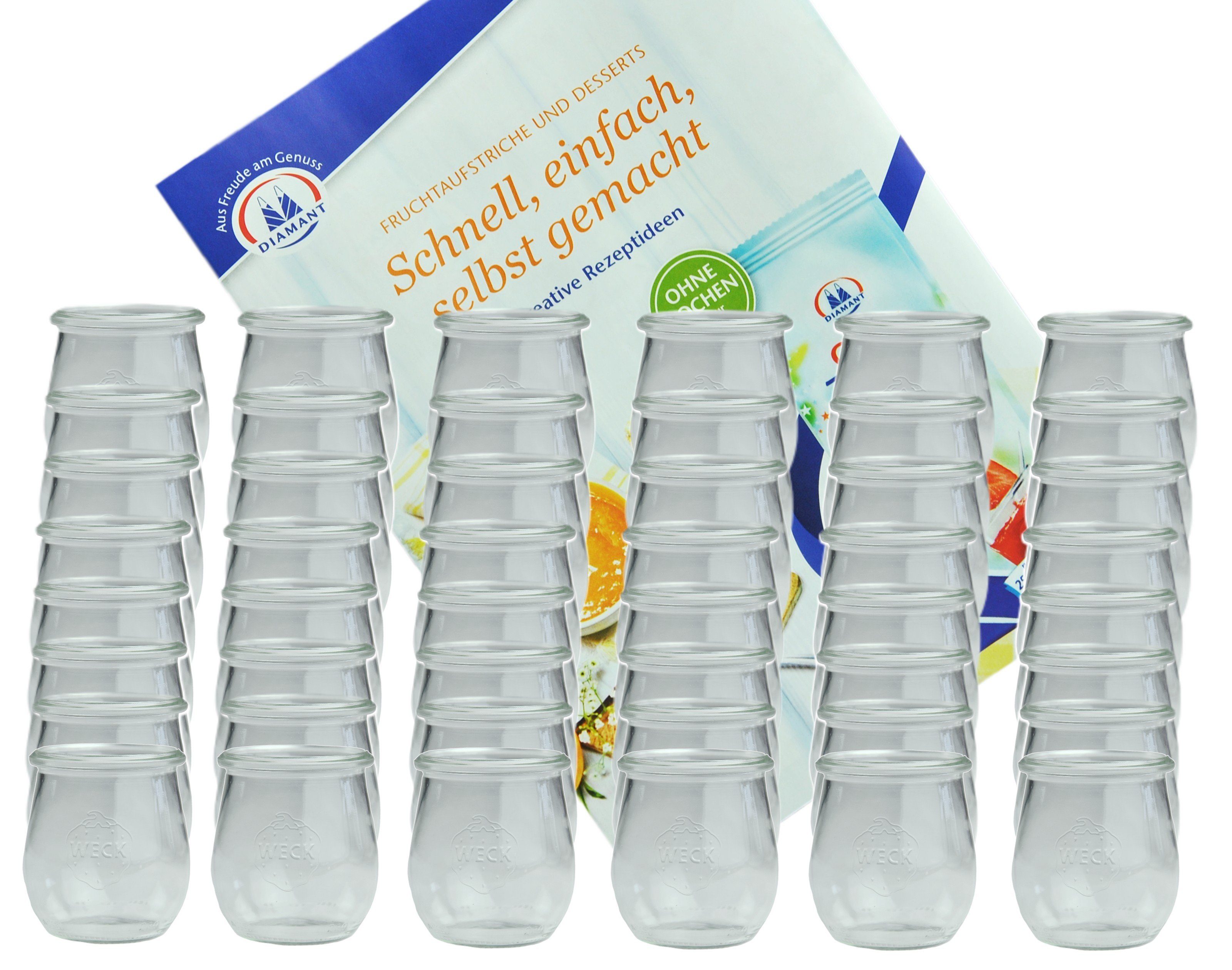 Mambocat Einmachglas 48er Set Weck Gläser 220 Ml Tulpengläser Glas