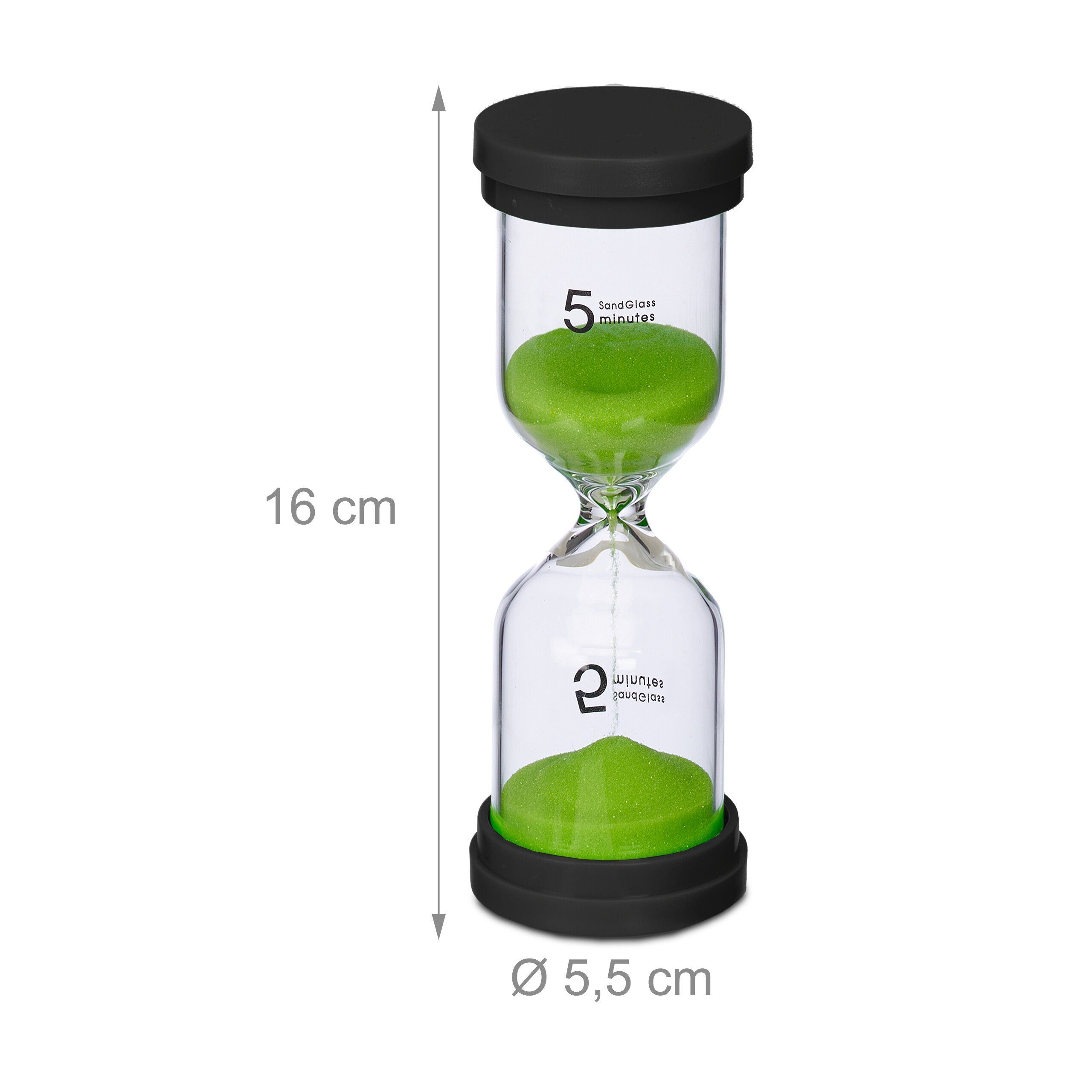 relaxdays Sanduhr Sanduhren 5er Set