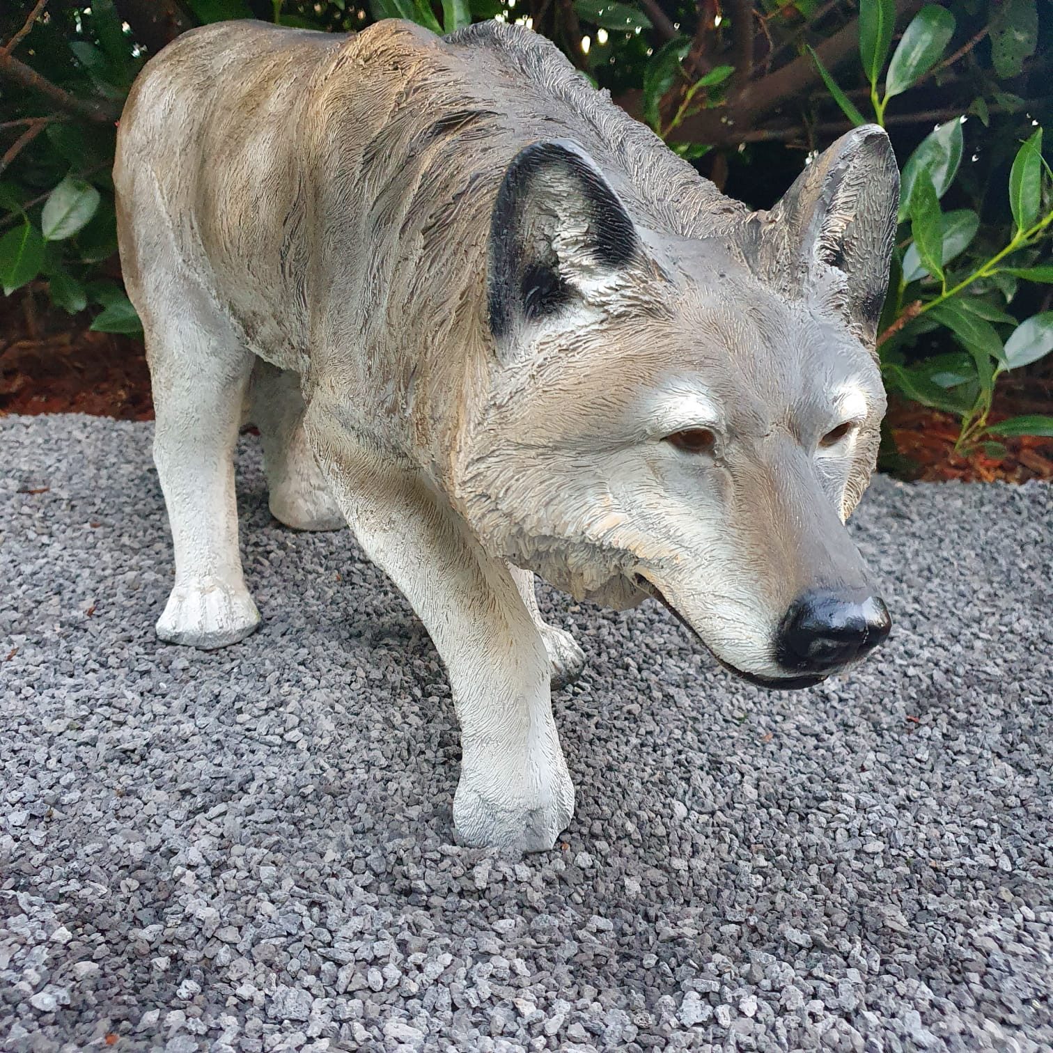 Aspinaworld Dekofigur Wolf Figur Mit Gesenktem Kopf 32 Cm