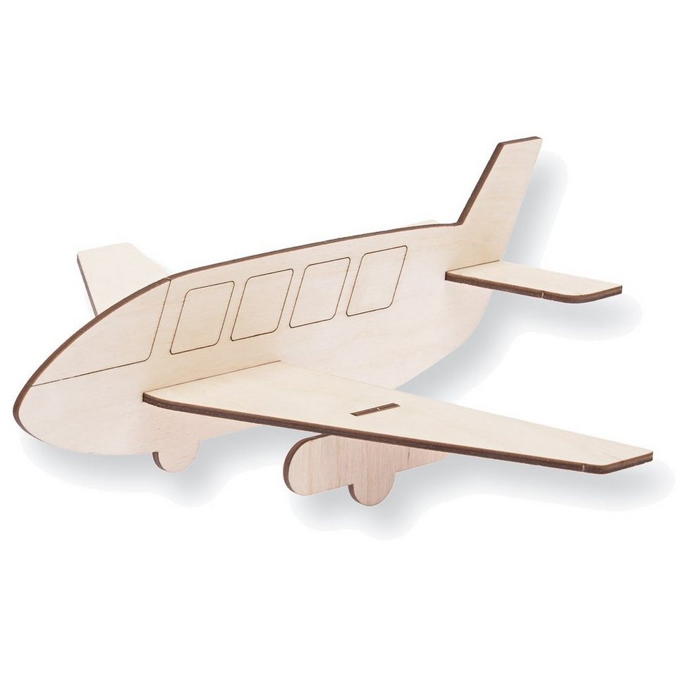 Matches21 Home And Hobby Holzbaukasten Kinder Flugzeug Steckbausatz Ab 4