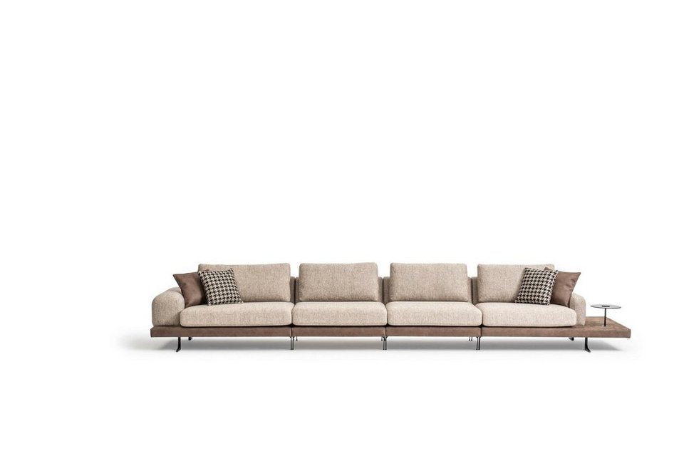 Jvmoebel Big Sofa Luxus Sofa 6 Sitzer Couch Polster Textil Wohnzimmer