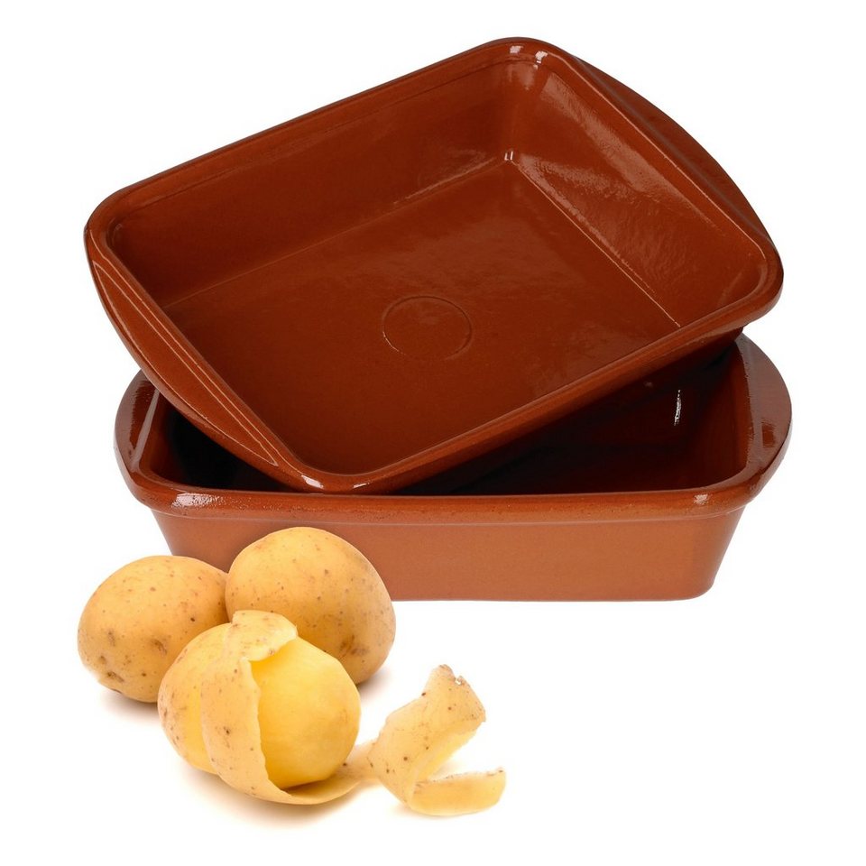 Mambocat Servierschale 2er Set Tonschale Rechteckig 20x145cm 99523