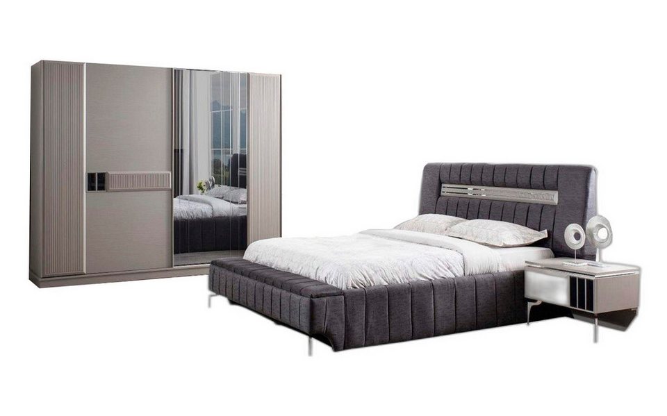 Xlmoebel Schlafzimmer Set Schlafzimmer Set Doppelbett Nachttische 4