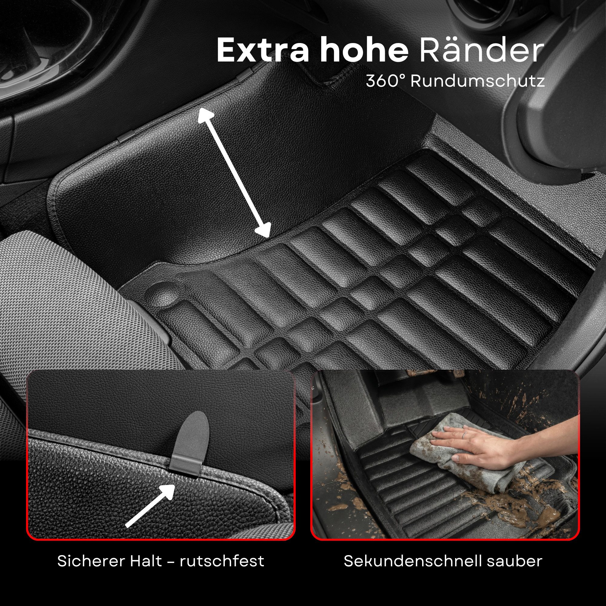 fussmattenprofi.com Auto-Fußmatte 5D Premium Auto Fussmatten für Jeep ...