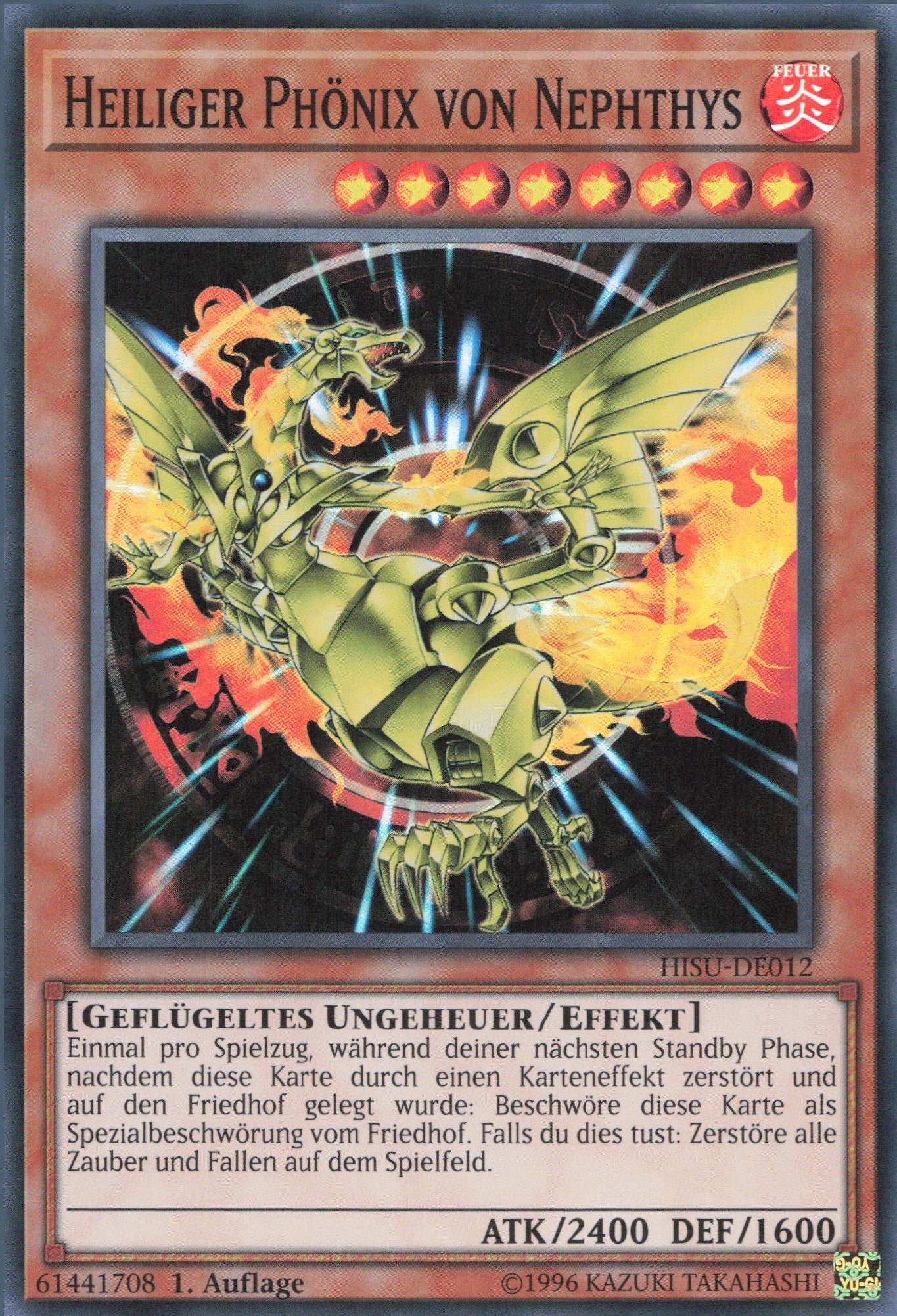 Recollectibles Sammelkarte Yugioh Karte Heiliger Phönix Von Nephthys