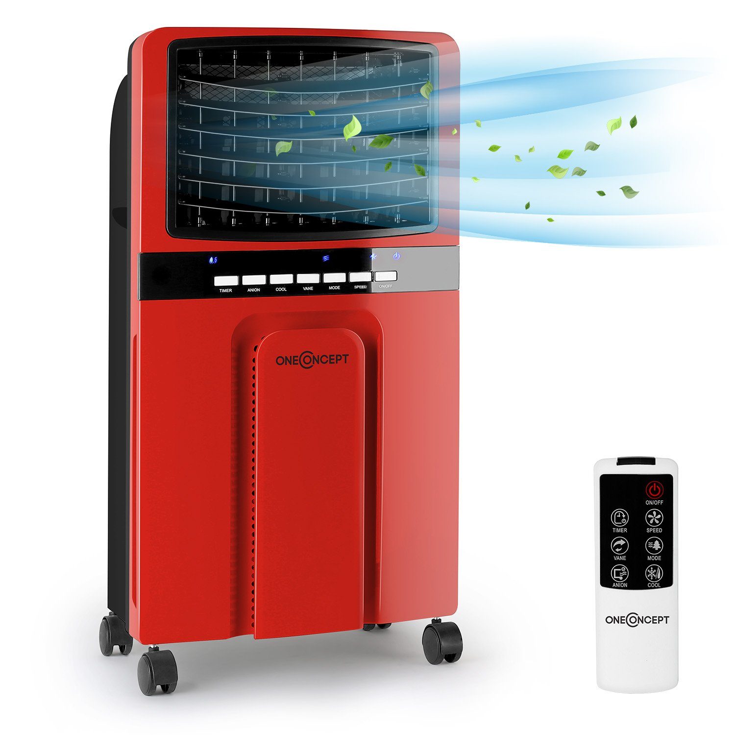 Oneconcept Ventilatorkombigerät Baltic Red 3 In 1 Luftkühler