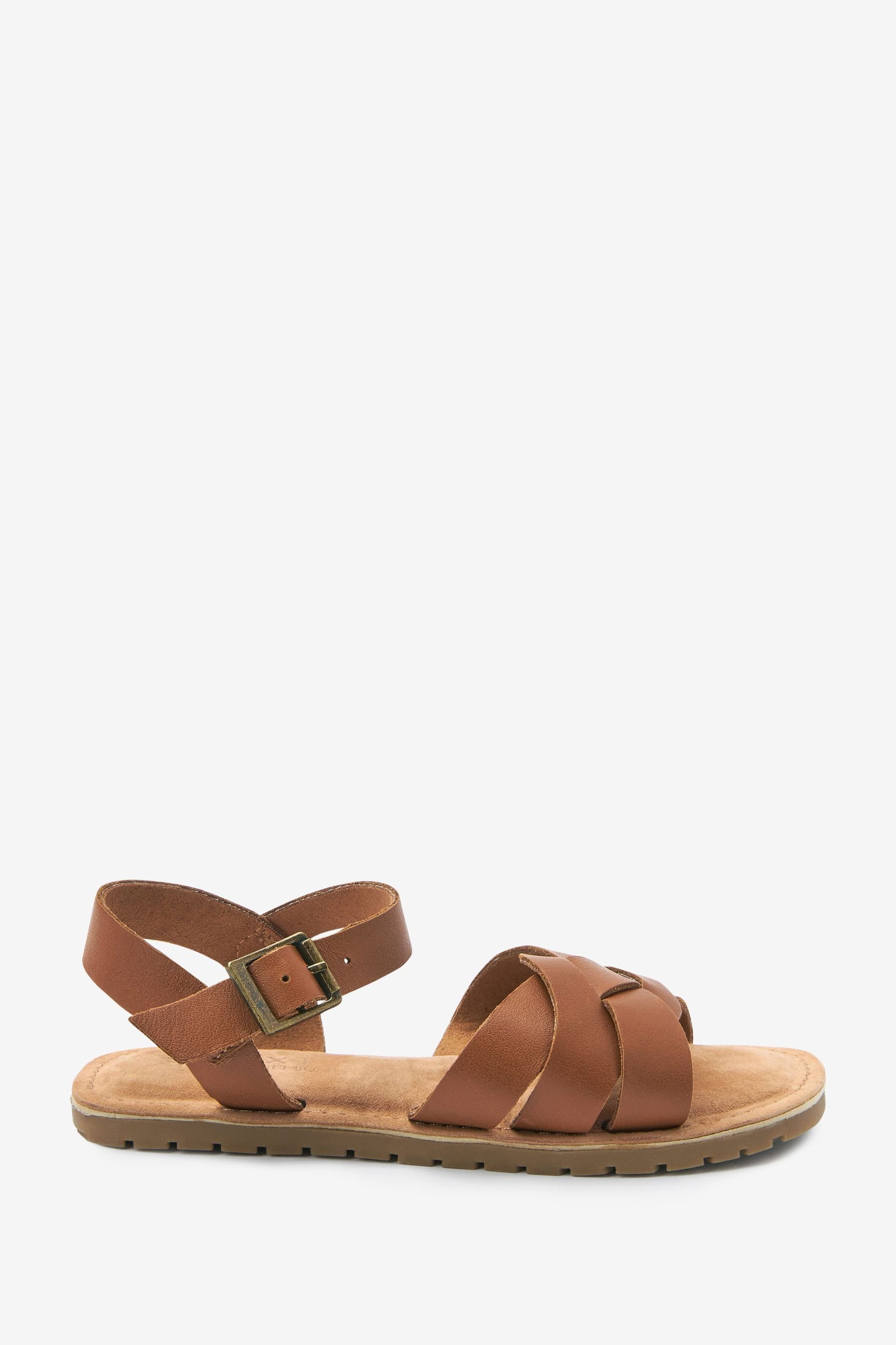 Next Geflochtene Ledersandalen Breite Passform Sandale 1 Tlg